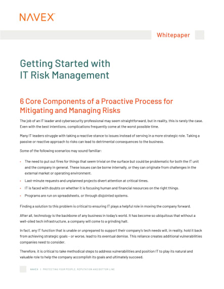 Getting Started with IT Risk Management | NAVEX